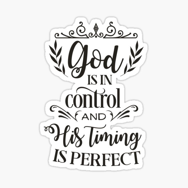 "God is in control" Sticker by SiroMedia-Shop | Redbubble