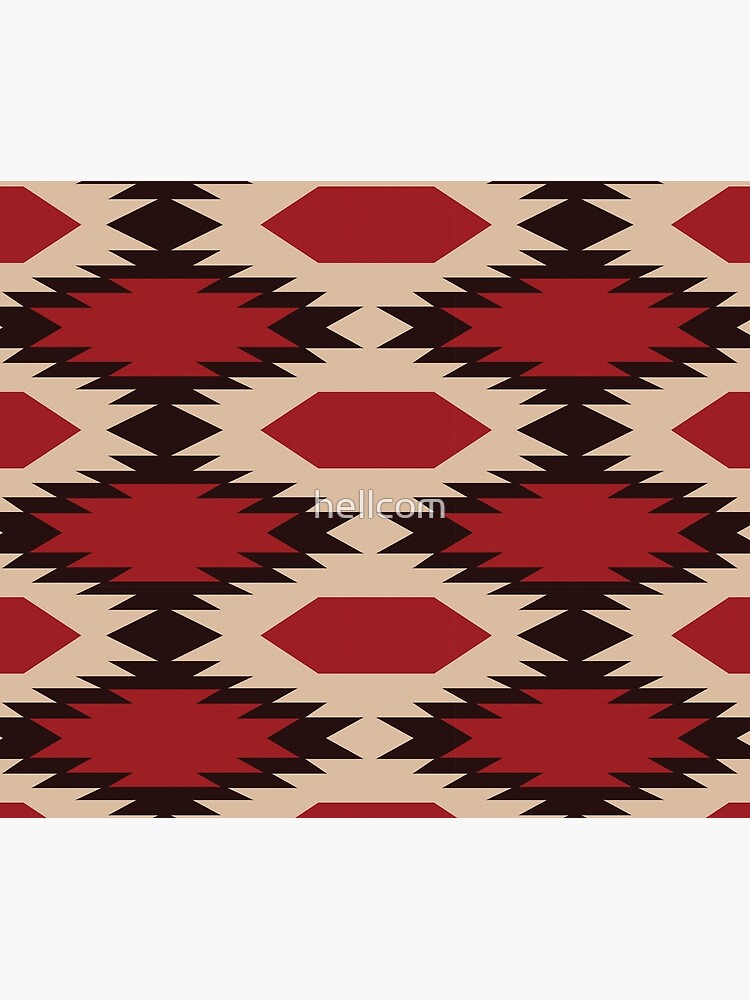 "Navajo Red And Ivory Pattern" Throw Blanket for Sale by hellcom ...