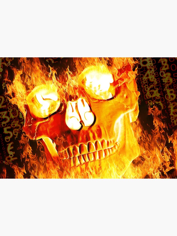 "Infernal skull" Sticker for Sale by wolfofink | Redbubble