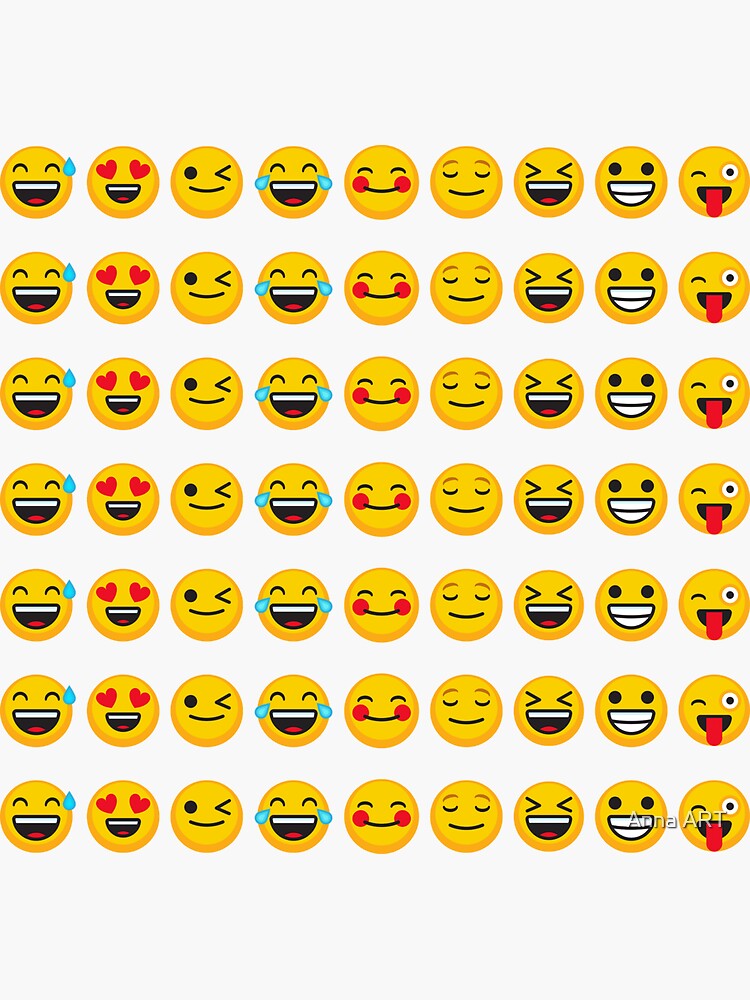 "Random emojis design" Sticker for Sale by ashwanikatoch47 | Redbubble