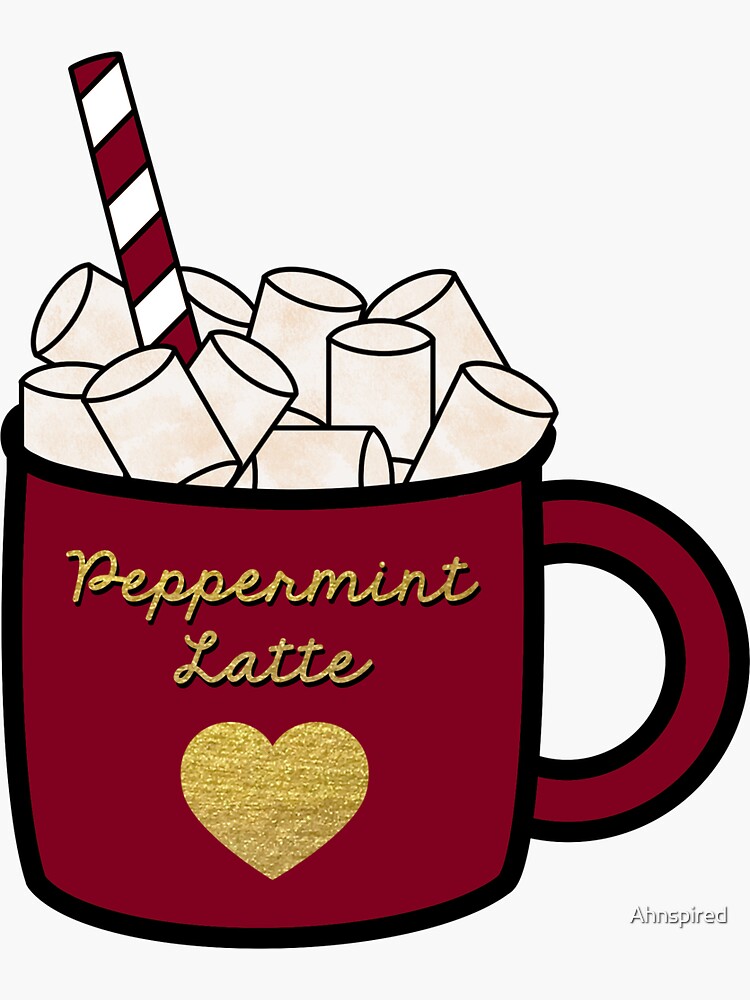 "Peppermint Latte" Sticker for Sale by Ahnspired | Redbubble