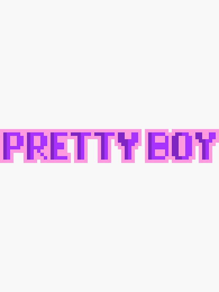 "pixelated pretty boy sticker " Sticker for Sale by moisessilleza ...