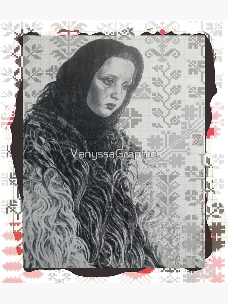 Poster « Paysanne de Bucovine, Portrait du peintre roumain Baron ...