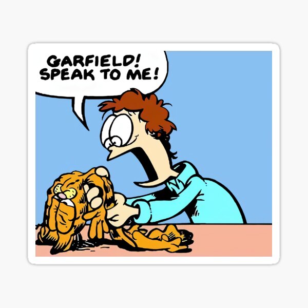 "Deflated Garfield" Sticker for Sale by therealjeff | Redbubble