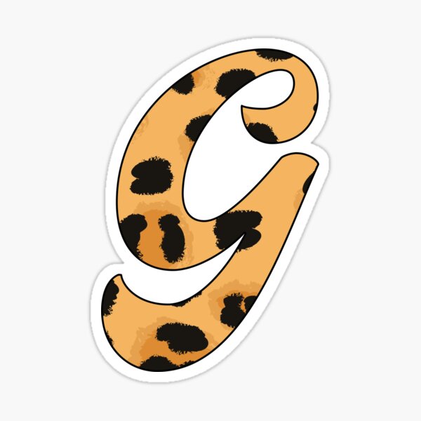 "Leopard G alphabet Transparent Letter Sticker." Sticker by ...