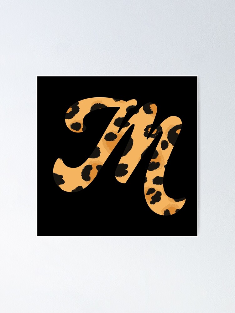 "Leopard M alphabet Transparent Letter Sticker." Poster for Sale by ...
