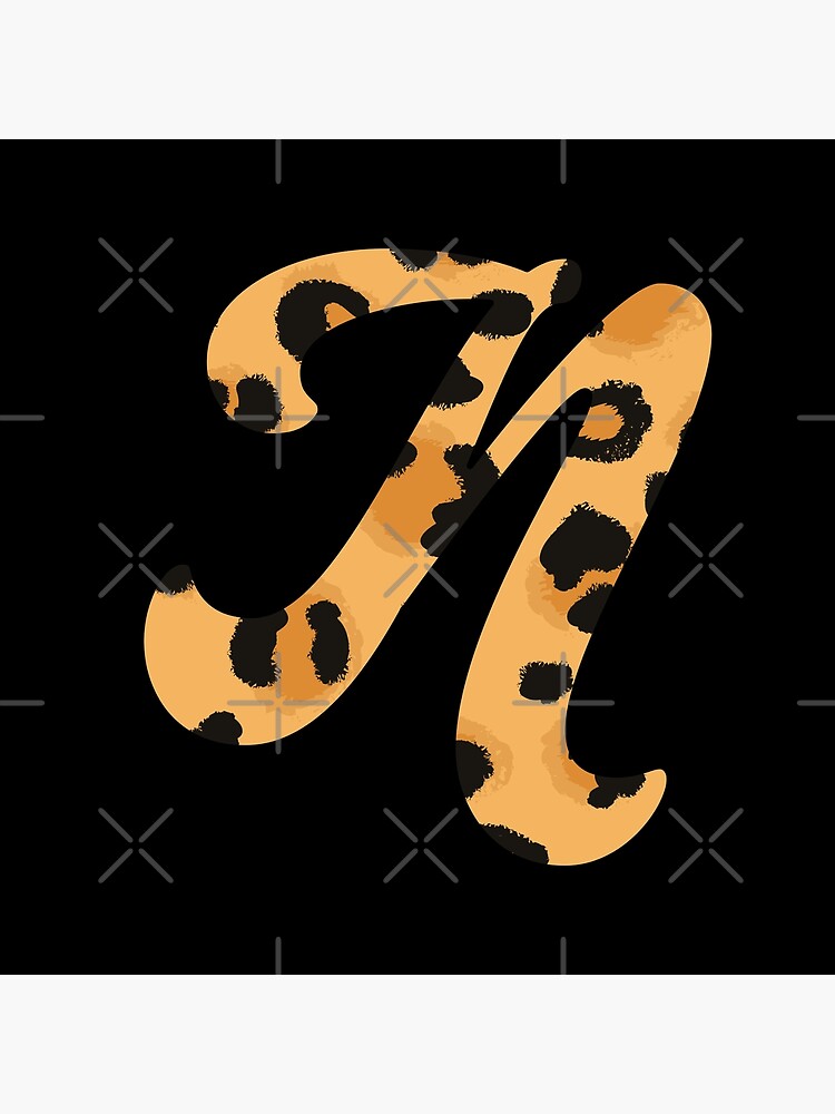 "Leopard N alphabet Transparent Letter Sticker." Poster by ...
