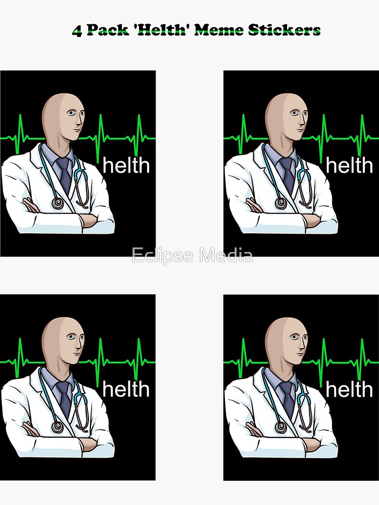 "Helth Meme Design - Multipack Stickers & Magnets" Sticker for Sale by ...