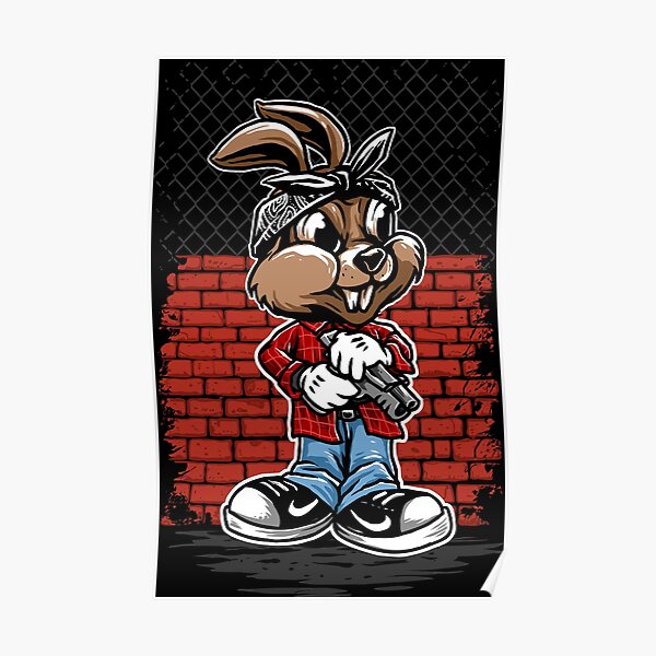 "gangster rabbit " Poster for Sale by RayShaa | Redbubble