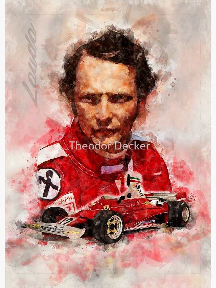 "Niki Lauda" Framed Art Print for Sale by theodordecker | Redbubble