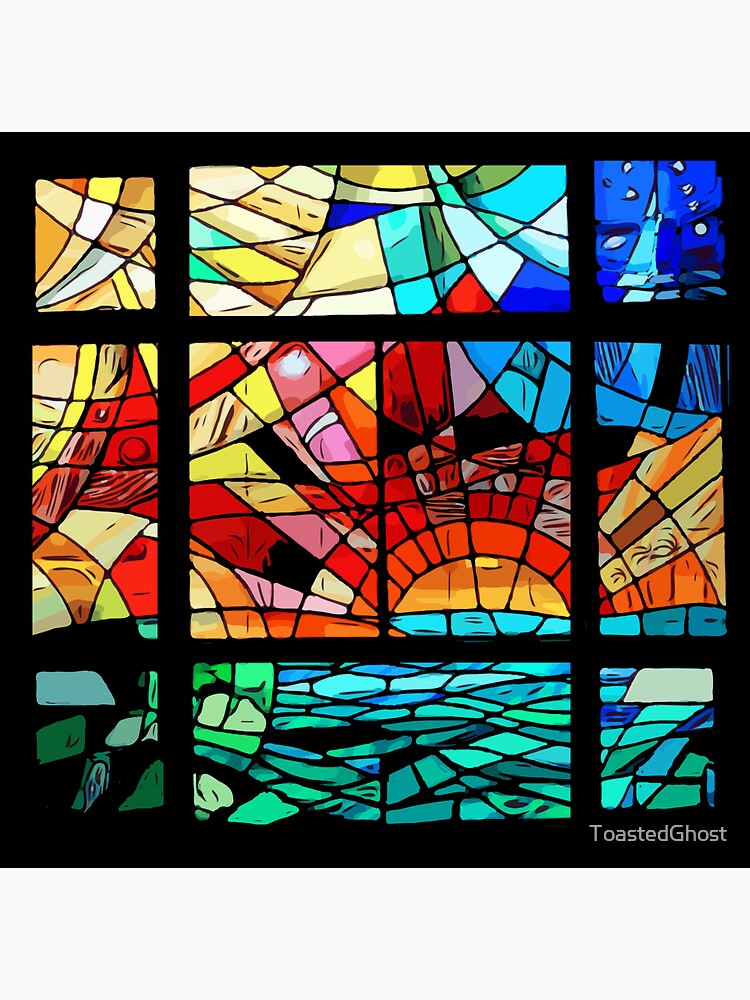 "Hope shines through stained glass window" Sticker for Sale by ...