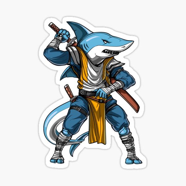 "Shark Samurai Ninja" Sticker for Sale by Nikolay Lachezarov Todorov ...