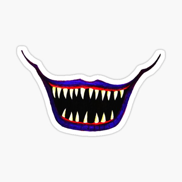 "Monstrous grin" Sticker by Hollyjkeane | Redbubble