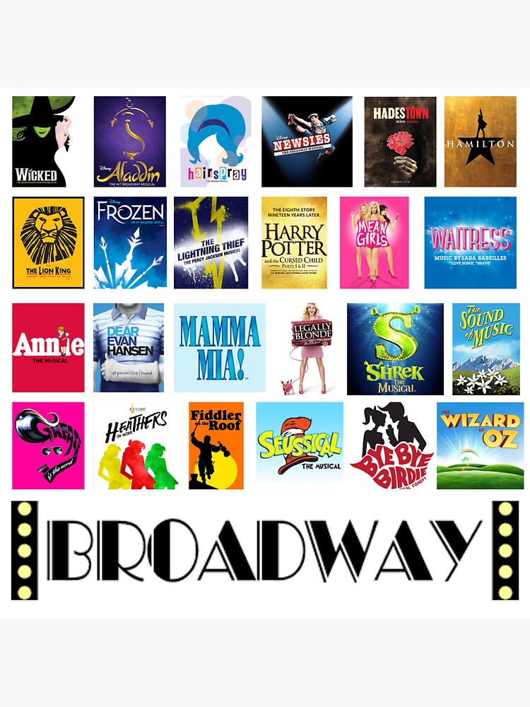 "Broadway Musical Logo" Sticker for Sale by ms82 | Redbubble