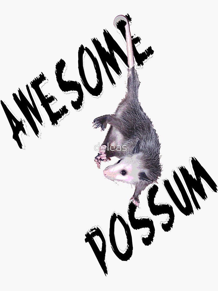 Awesome Possum Sticker For Sale By Deleas Redbubble