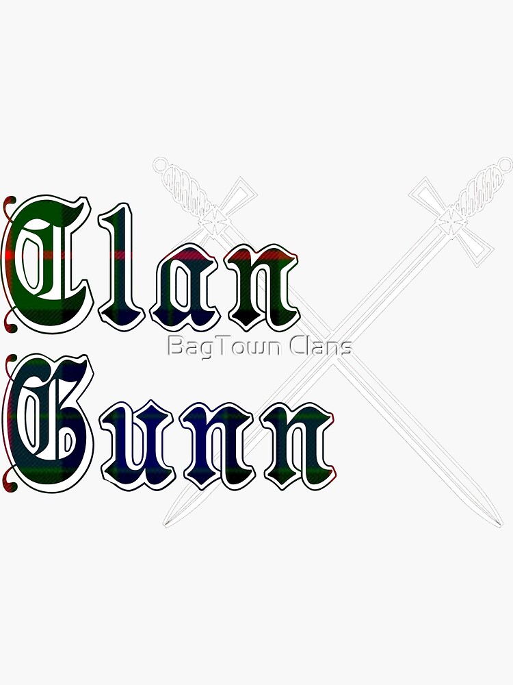 "Clan Gunn" Sticker for Sale by BagTown Clans | Redbubble