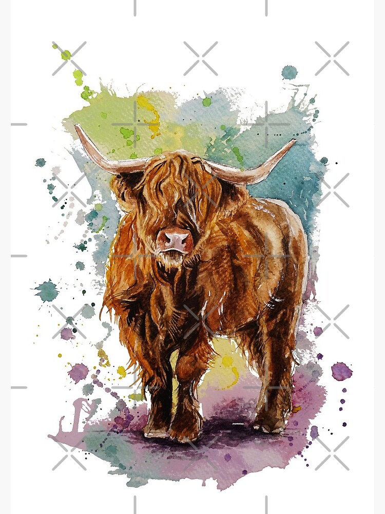 "Highland cow - Heilan' coo" Spiral Notebook by PerjamosyArt | Redbubble