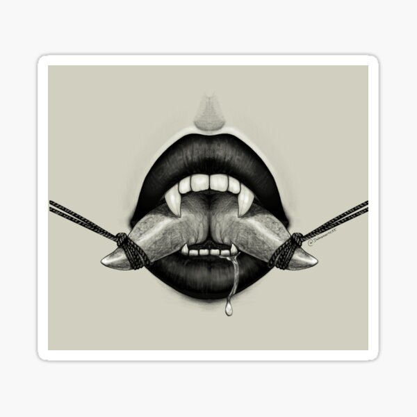 "Split vampire" Sticker for Sale by Dalmamarte | Redbubble
