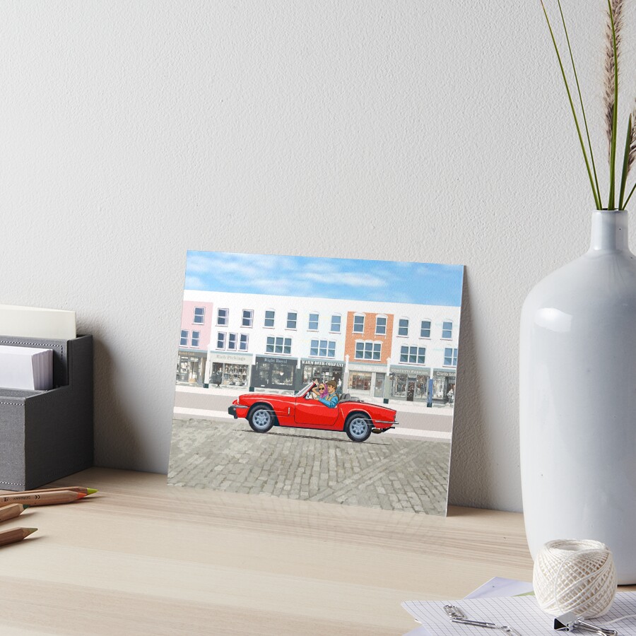 "Pimento Red color Spitfire 1500 with Minilite style wheels" Art Board ...