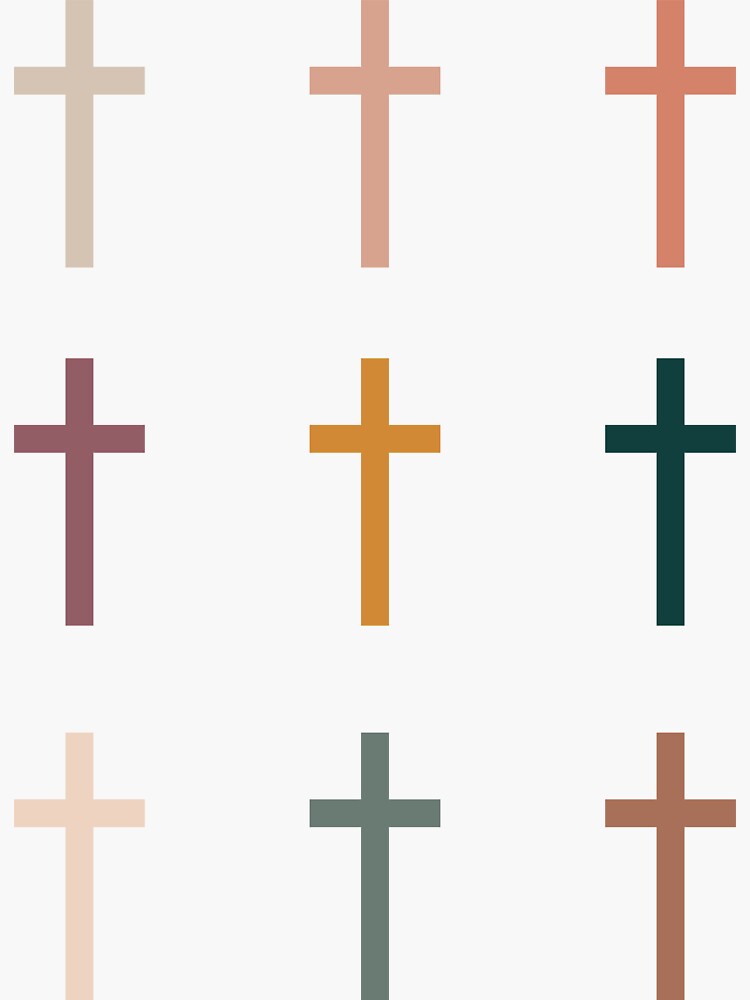 "Christian Cross Sticker Pack Boho" Sticker for Sale by walk-by-faith ...