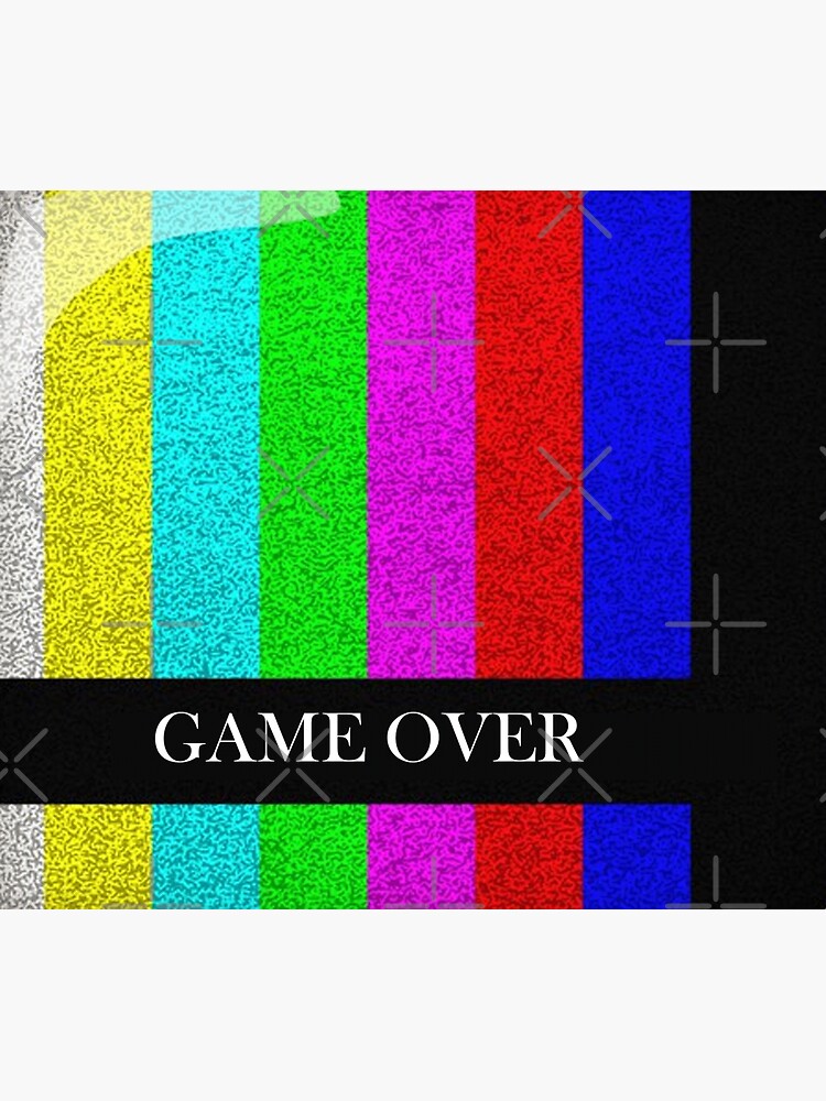 "vintage classic classical old design vintage game over" Sticker by ...