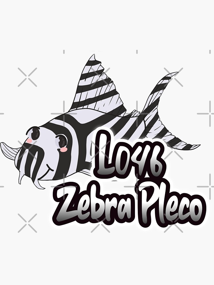 "L046 Zebra Pleco Sticker" Sticker for Sale by GFishy | Redbubble