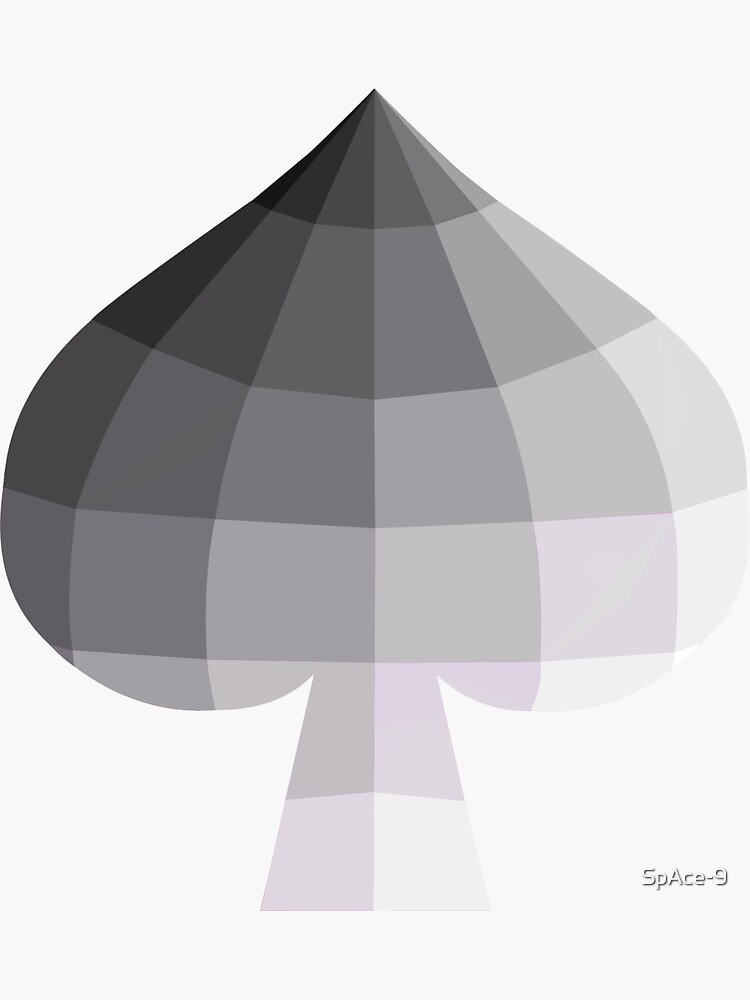 "Grey Spades" Sticker by SpAce-9 | Redbubble