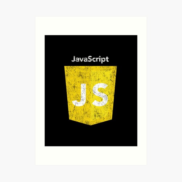 "Vintage JavaScript Logo" Art Print by vladocar | Redbubble