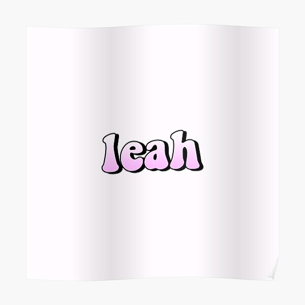 "aesthetic pastel pink gradient leah name" Poster for Sale by STAR10008 ...