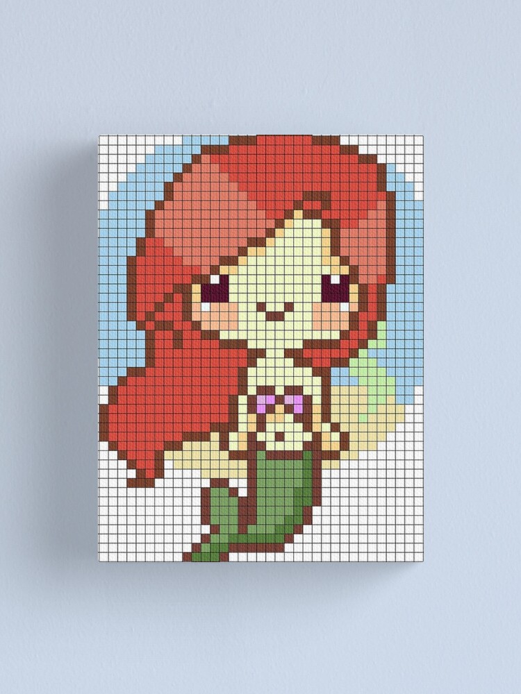 "pixel mermaid" Canvas Print by rawrinhoa | Redbubble