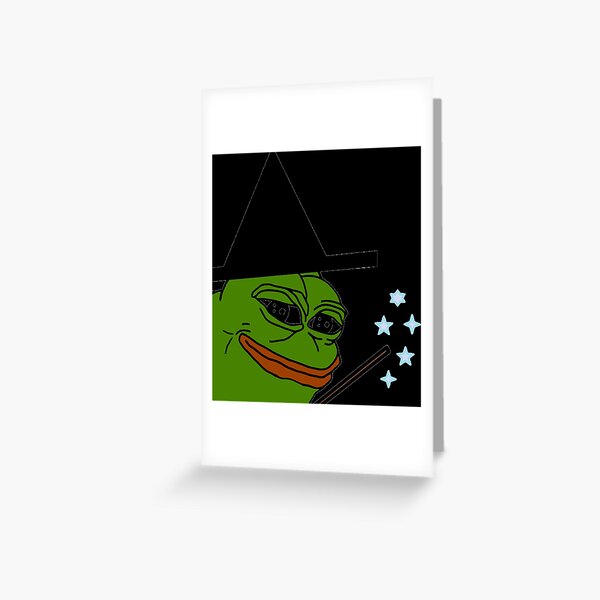 "Pepe the frog meme magician " Greeting Card by Omeris | Redbubble