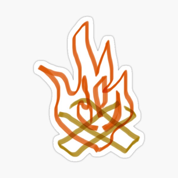 "Minimalist Fire" Sticker for Sale by thesimplicityco | Redbubble