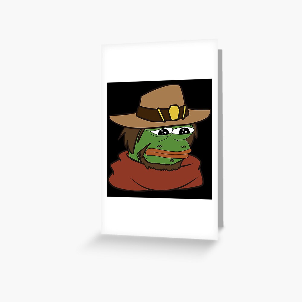 "Pepe the frog meme cowboy" Greeting Card for Sale by Omeris | Redbubble