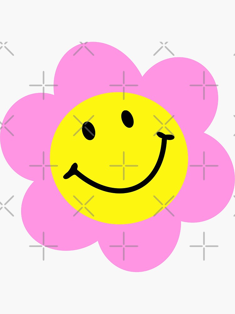 "indie pink flower" Sticker for Sale by sistermoiyaa | Redbubble