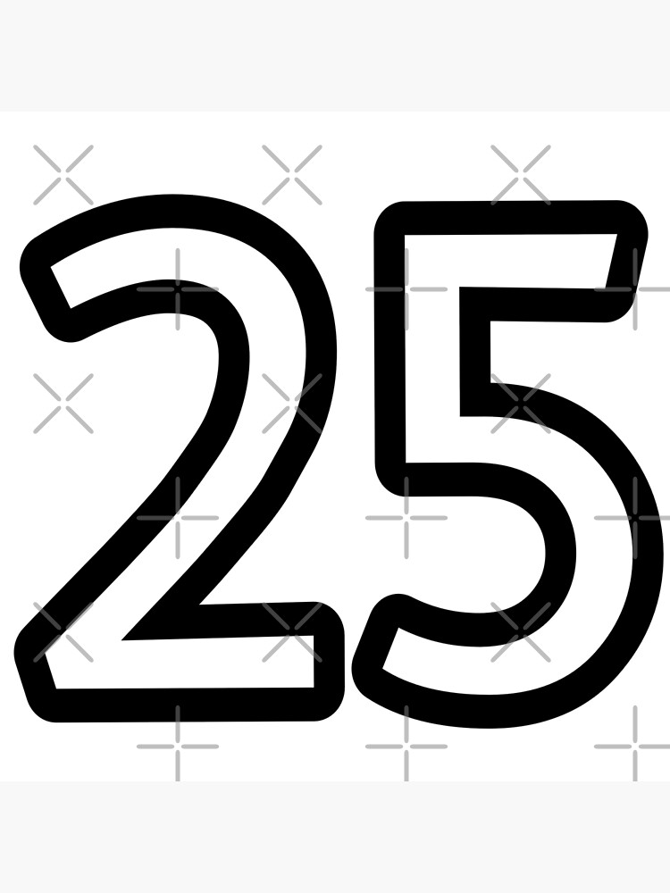 "Number 25 jersey Minimal" Poster for Sale by Impressions94 | Redbubble