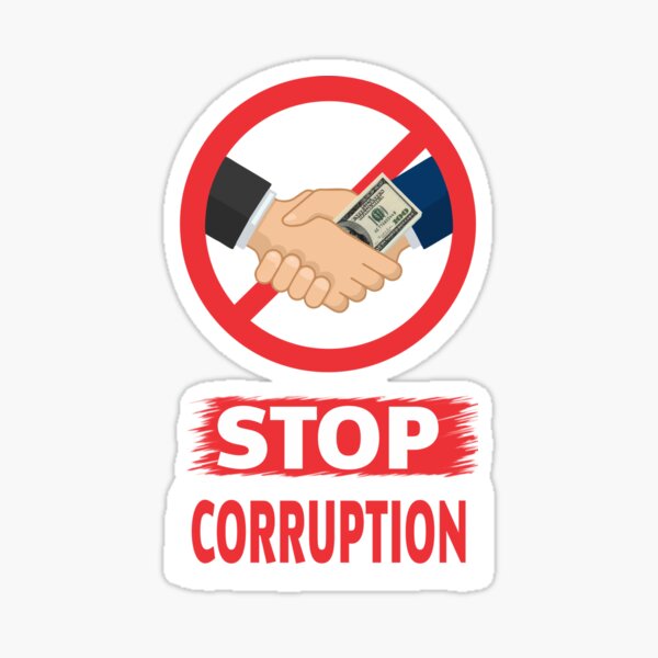 "Stop Corruption" Sticker by nando270 | Redbubble