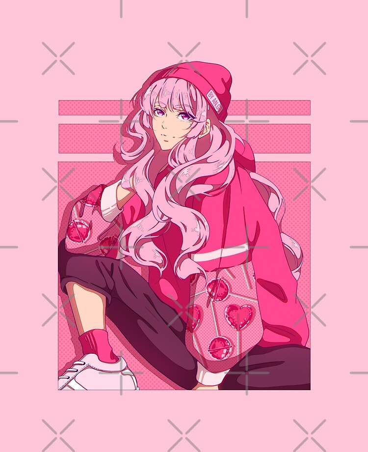 "The anime girl and the stylish pink outfit " iPad Case & Skin for Sale ...