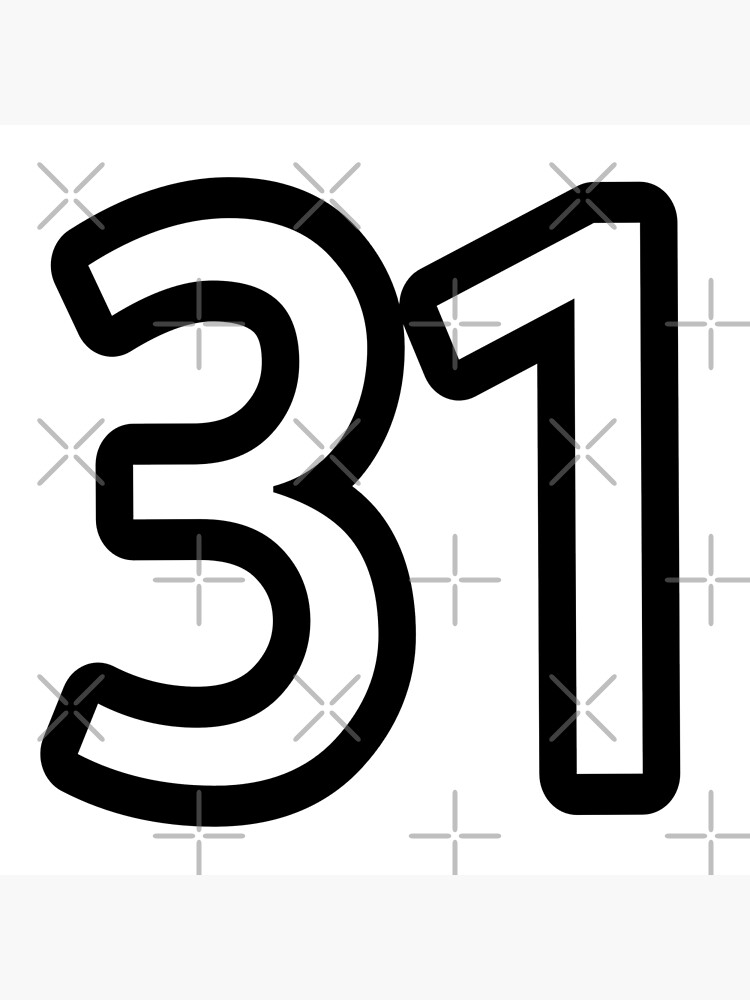 "Number 31 jersey Minimal" Poster by Impressions94 | Redbubble