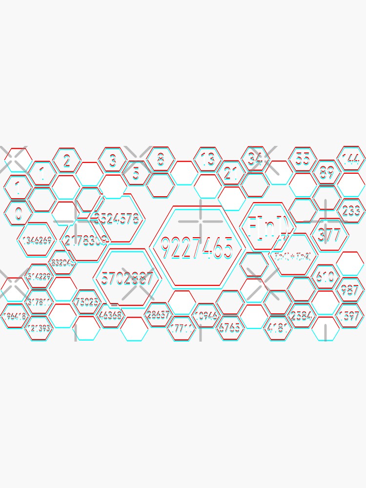 Fibonaccis Sequence And Honeycomb 2 0 Sticker For Sale By