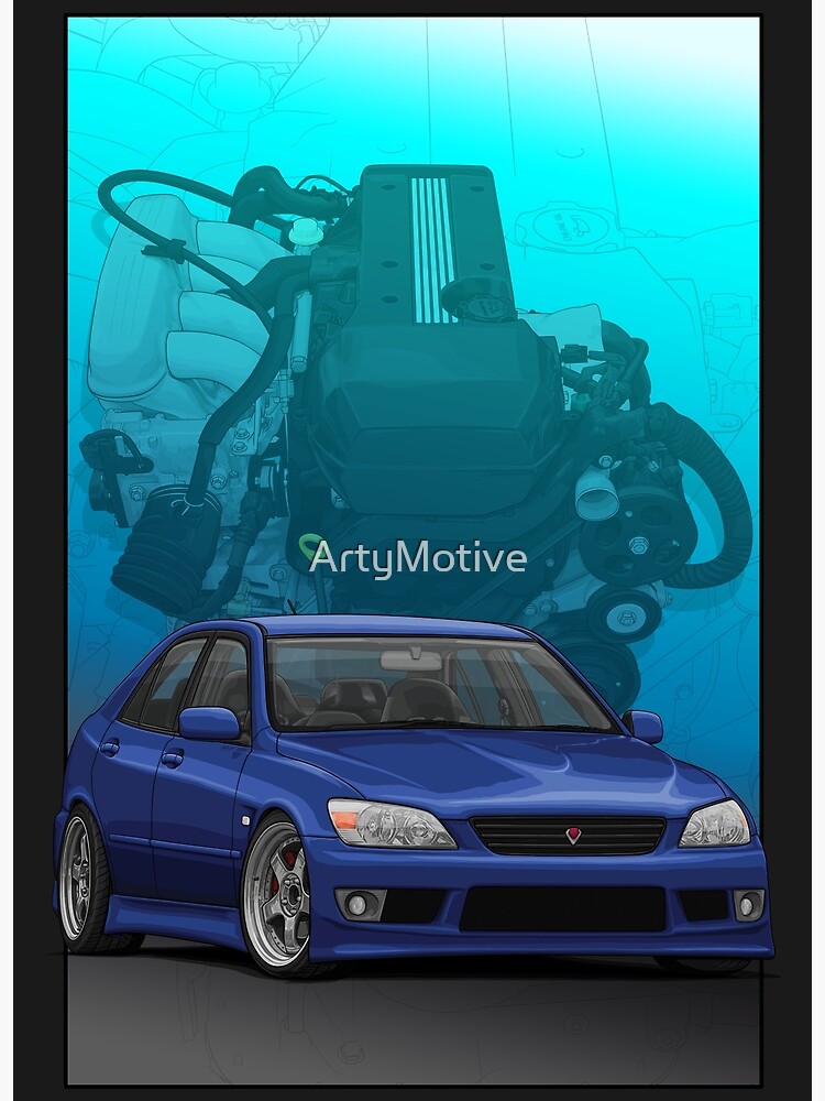" Altezza rs200 with Beams / 3sge engine (Blue)" Poster by ArtyMotive ...