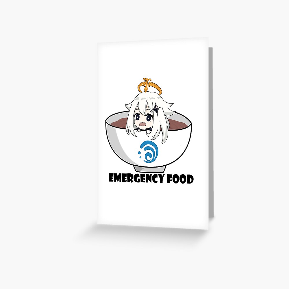 "Paimon, Emergency Food | Genshin Impact " Greeting Card by ...