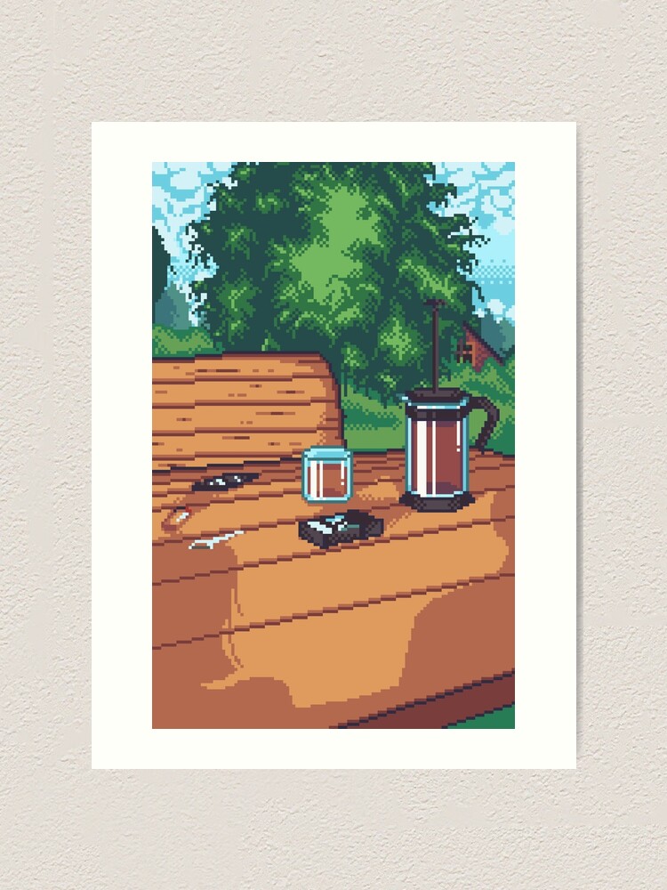"Pixel art backyard in the summer" Art Print for Sale by heycoco-art ...