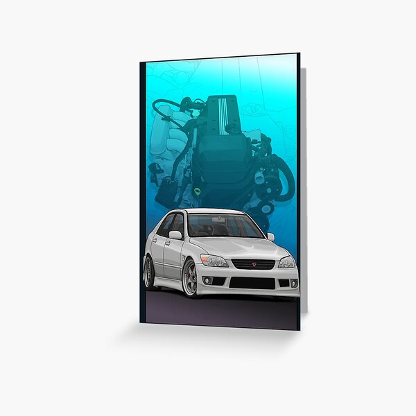 "Altezza rs200 with Beams / 3sge engine (White)" Greeting Card for Sale ...