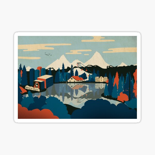 "Mirror Pond" Sticker by sambrewster | Redbubble