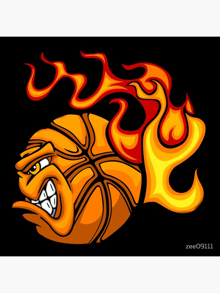 "Angry Flaming Basketball" Poster by zee09111 | Redbubble