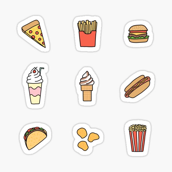 Fast Food Sticker For Sale By Catiey Redbubble