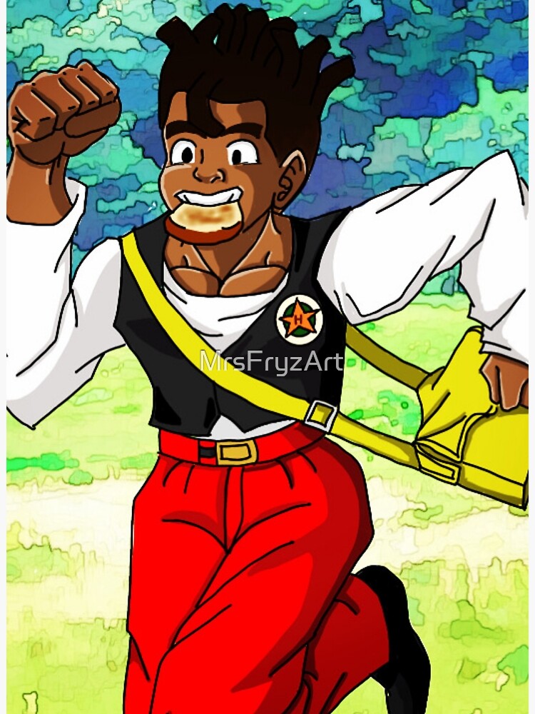 "Gohan running with toast" Poster for Sale by MrsFryzArt | Redbubble
