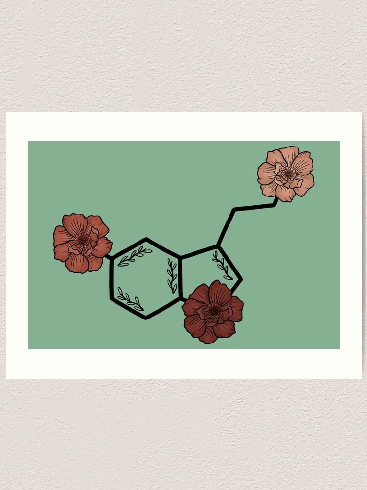 "Floral Serotonin Structure" Art Print by the-bangs | Redbubble