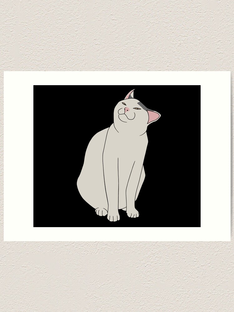 "SMUG CAT MEME" Art Print for Sale by gin3art | Redbubble