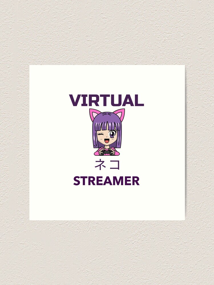 "Virtual Streamer Anime Cat Girl Live Stream Avatar Japanese Winking ...